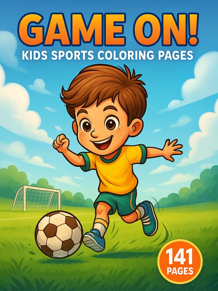 Game On! – 141 Sports & Activities Coloring Pages for Kids | Ollies Books